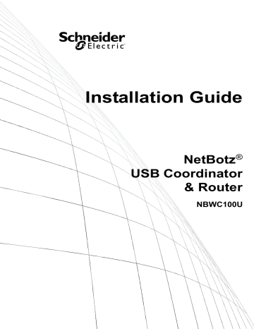 NetBotz NBWC100U USB Coordinator - Router Owner Manual | Manualzz