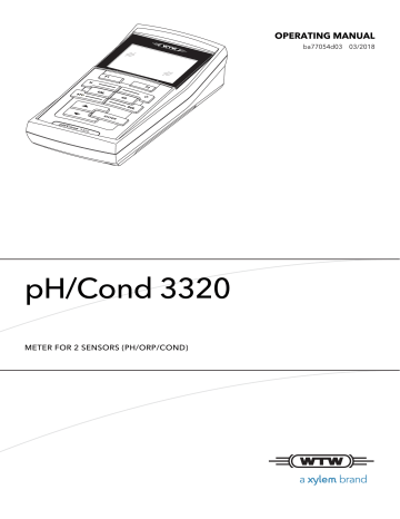 wtw pH/Cond 3320, pH/ION 3310 Operating Manual | Manualzz