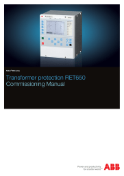 ABB ret650 - Product Manual, Applications Manual, Technical manual