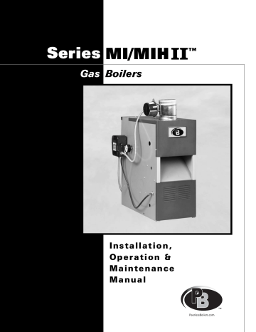 PB Heat MI-04-STDG-WPC-N 105 MBH Boiler Natural Gas Installation manual ...