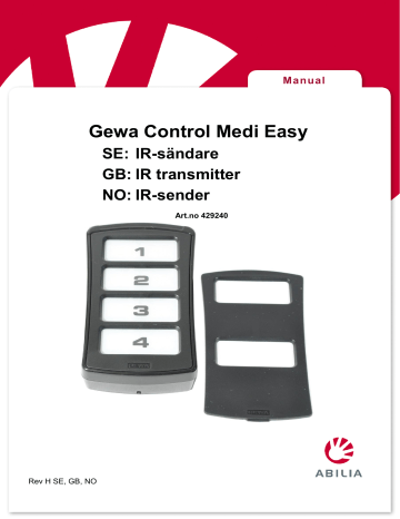 Abilia 429240 - Gewa Control Medi Easy Brukermanual | Manualzz