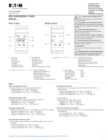 Eaton PFR-5 Instruction Leaflet | Manualzz