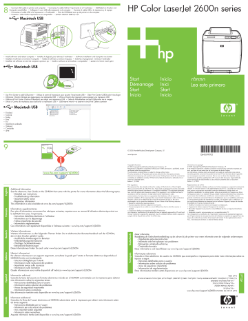 HP Color LaserJet 2600n Printer Getting Started Guide | Manualzz