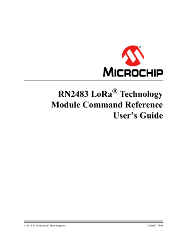 Microchip Technology RN2483 LoRa User Manual | Manualzz