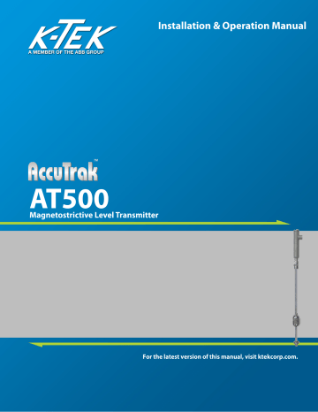 ABB K-TEK AccuTrak AT500 Installation & Operation Manual | Manualzz