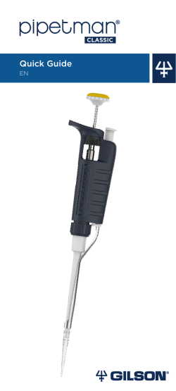 Gilson PIPETMAN P1000 - User manual, quick guide | manualzz.com