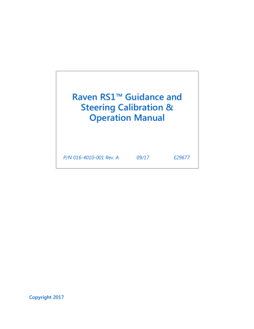 Raven RS1 Calibration & Operation Manual | Manualzz