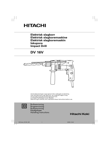 Hitachi DM 20V, DV16V Brukermanual | Manualzz