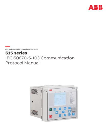 ABB Relion 615 series Protocol Manual | Manualzz