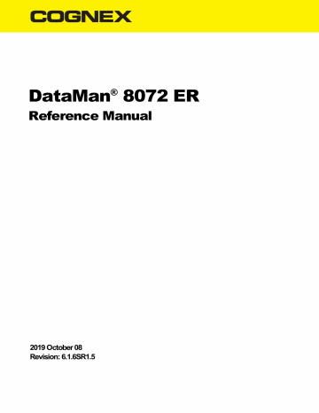 Cognex DataMan 8050, DataMan 8072 ER Reference Manual | Manualzz
