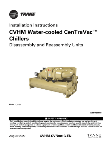Trane CenTraVac CVHM Installation Instructions Manual | Manualzz
