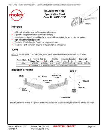 molex 207129 Series Specification Sheet | Manualzz