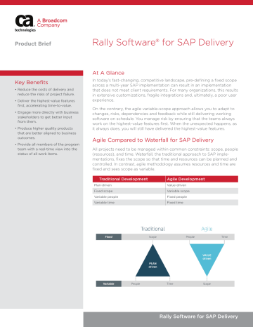 Broadcom Rally Software for SAP Delivery Specification | Manualzz