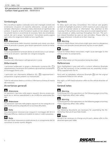 Ducati 96981061A Installation Instructions Manual | Manualzz