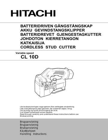 Hitachi CL 10D Handling Instructions Manual | Manualzz