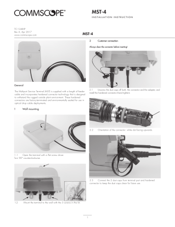 CommScope MST-4 Installation Instruction | Manualzz
