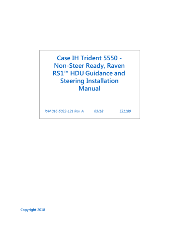 Raven RS1 Guidance And Steering Installation Manual | Manualzz