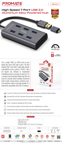 Promate EzHub-7 Datasheet | Manualzz