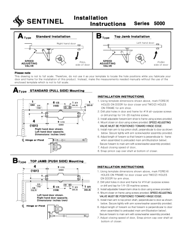 Sentinel 5000 Series Installation Instructions | Manualzz