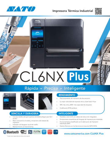 SATO CL6NX Plus Ficha de datos | Manualzz