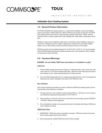 CommScope TDUX Installation Instruction | Manualzz