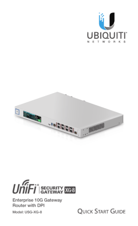 Ubiquiti UniFi USG-XG-8 Quick Start Manual | Manualzz
