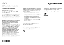 Crestron UC-PR Presentation Transmitter Manual | Manualzz