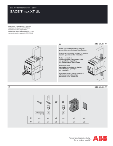 ABB SACE Tmax XT UL 安装指南 | Manualzz