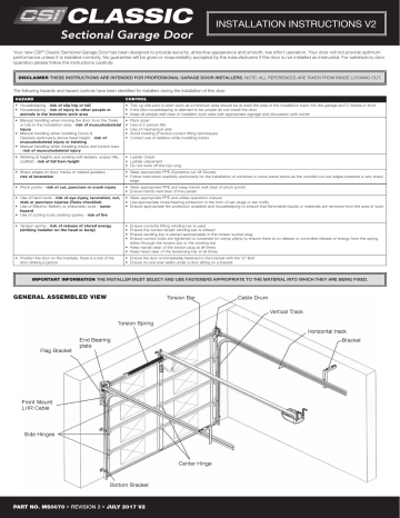 CSI Classic Installation Instructions | Manualzz