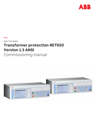 ABB ret650 - Product Manual, Applications Manual, Technical manual