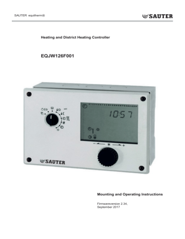 sauter equitherm EQJW126F001 Mounting And Operating Instructions | Manualzz