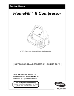 Invacare HomeFill II - Service manual, User manual | manualzz.com