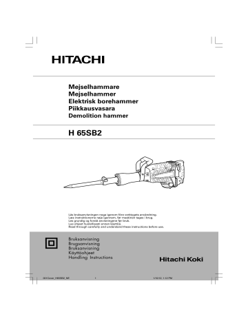 Hitachi H 65SB2, H65SB2 Instruction manual | Manualzz