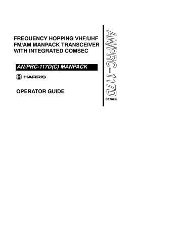 Harris AN/PRC-117D Series Operator's Manual | Manualzz
