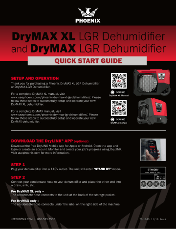 Phoenix DryMAX XL Quick Start Manual | Manualzz