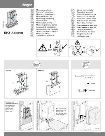 Hager EHZ-Adapter Benutzerhandbuch | Manualzz