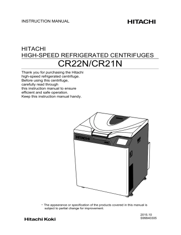 Hitachi CR21N, CR22N Instruction Manual | Manualzz