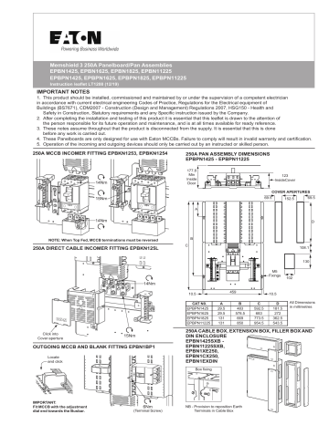 Eaton Memshield 3 Series Instruction Leaflet | Manualzz