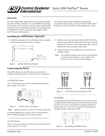 CSI NetPlus 2000 Series Installation Sheet | Manualzz