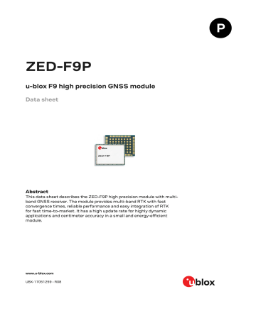 Ublox U-blox F9 High Precision GNSS Module Data Sheet | Manualzz