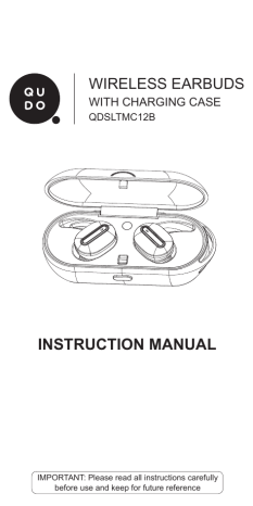 qudo Wireless Bluetooth Earbuds Instruction manual | Manualzz