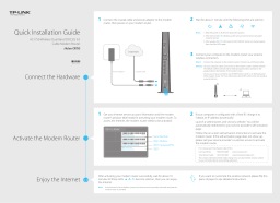 TP-LINK Archer - Quick start Guide, installation Guide, User Guide