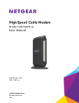 NETGEAR Cable Modem CM1000 v2 User Manual | Manualzz