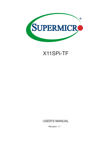 SuperMicro X11SPi-TF Motherboard User Manual | Manualzz