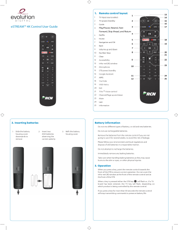 Evolution eSTREAM 4K Control User manual | Manualzz