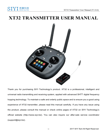 SIYI XT32 Transmitter V1.0.6 User Manual | Manualzz