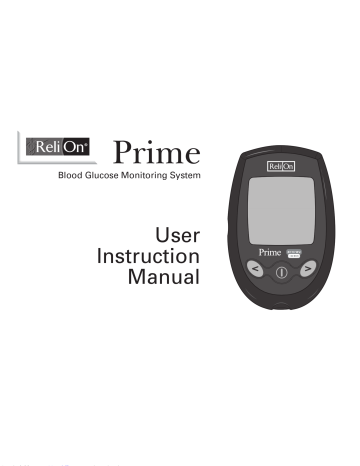 Reli On Prime Blood Glucose Monitoring System Instruction manual | Manualzz