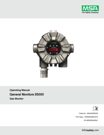 MSA General Monitors S5000 Gas Monitor User Manual | Manualzz