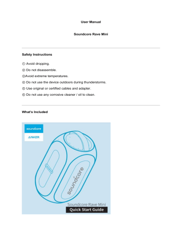 Soundcore Rave Mini User Manual | Manualzz