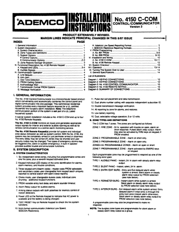 ADEMCO 4150 C-COM Installation Instructions Manual | Manualzz